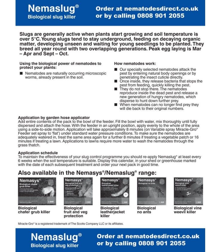 Nemaslug Slug Killer - Programmes